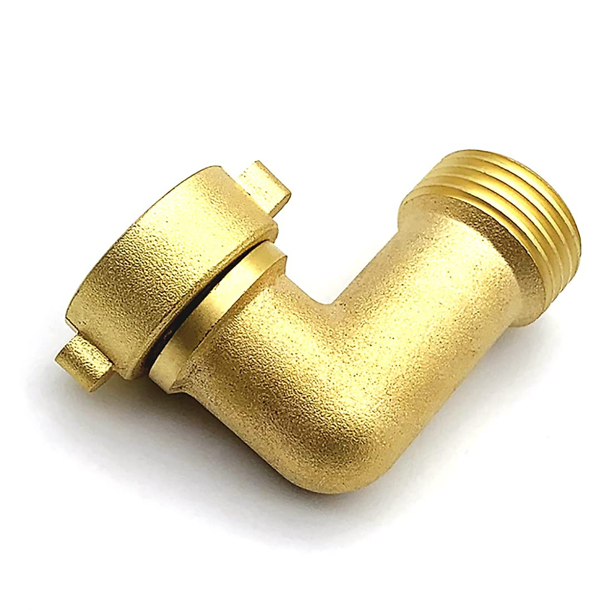 2 Pack Brass Garden Hose Elbow Connector Garden Hose Adapter Garden Hose Fitting with 2 Pressure Washers, 90 Degree
