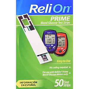ReliOn Prime Blood Glucose Test Strips (50)