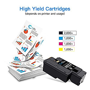 LxTek Remanufactured Toner Cartridge Replacement for Xerox WorkCentre 6027 6025, Phaser 6022 6020 (1 Black 106R02759, 1 Cyan 106R02756, 1 Magenta 106R02757, 1 Yellow 106R02758, 4 Pack)