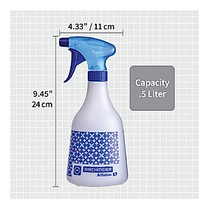 Consolidated Plastics Artlution 360-Degree Spray Bottle (16 oz) Swiss Made Cleaning Bottle with Durable & Powerful Trigger Pump, Spray in Any Direction