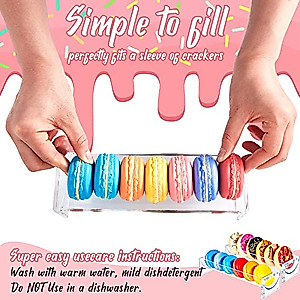 6 Pcs Clear Cracker Tray for Serving Rectangular Cracker Holder for Serving Trays Clear Food Display Stands for Party Acrylic Cracker Dish Biscuit Stand Cracker Server for Home (U Shape)