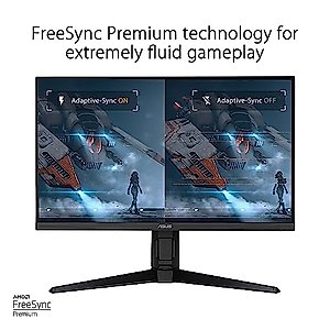 ASUS TUF Gaming 27” 1440P Gaming Monitor (VG27AQML1A) - QHD (2560 x 1440), 260Hz, 1ms, Fast IPS, Extreme Low Motion Blur Sync, G-SYNC Compatible, Freesync Premium, Variable Overdrive, DisplayHDR™ 400