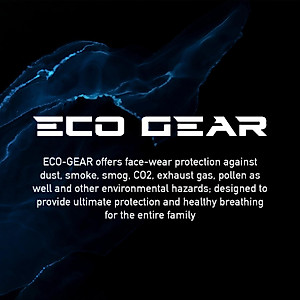 ECO-GEAR Anti Pollution Face Mask with Military Grade Protection | Anti Smoke, Exhaust Gas, Dust & Pollen
