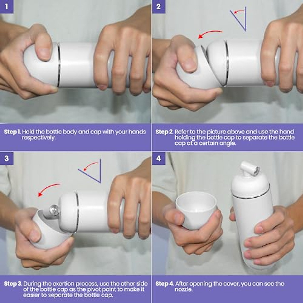 Redsack Portable Travel Bidet for Women or Men, Peri Bottle Postpartum, Camping Handheld Bidet Sprayer (White)