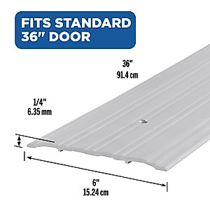 M-D Building Products 68627 1/4-Inch by 6-Inch - 36-Inch TH043 Fluted Saddle, Mill