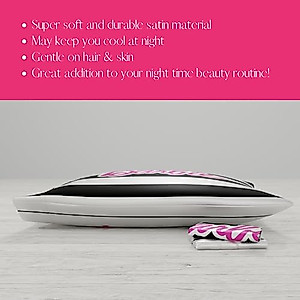 Franco Collectibles Barbie Movie Black & White Striped Beauty Silky Satin Standard Pillowcase Cover 20x30 for Hair and Skin, (Official Licensed Product)