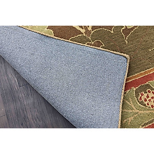 USA RUG Old Hand Made Pattern William Morris Cecil Green Traditional Oriental Style 100% Woolen Area Rugs (8 ft x 10 ft)