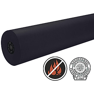 Pacon 101209 Decorol Flame Retardant Art Rolls, 40 lb, 36" x 1000 ft, Black