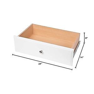 Easy Track 8" Drawer Closet Storage, White