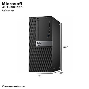DELL 7050 Mini Tower Desktop Intel i7-7700 UP to 4.20GHz 32GB DDR4 New 1TB NVMe SSD + 2TB HDD USB Wi-Fi BT Dual Monitor Support Wireless Keyboard and Mouse Win10 Pro (Renewed)