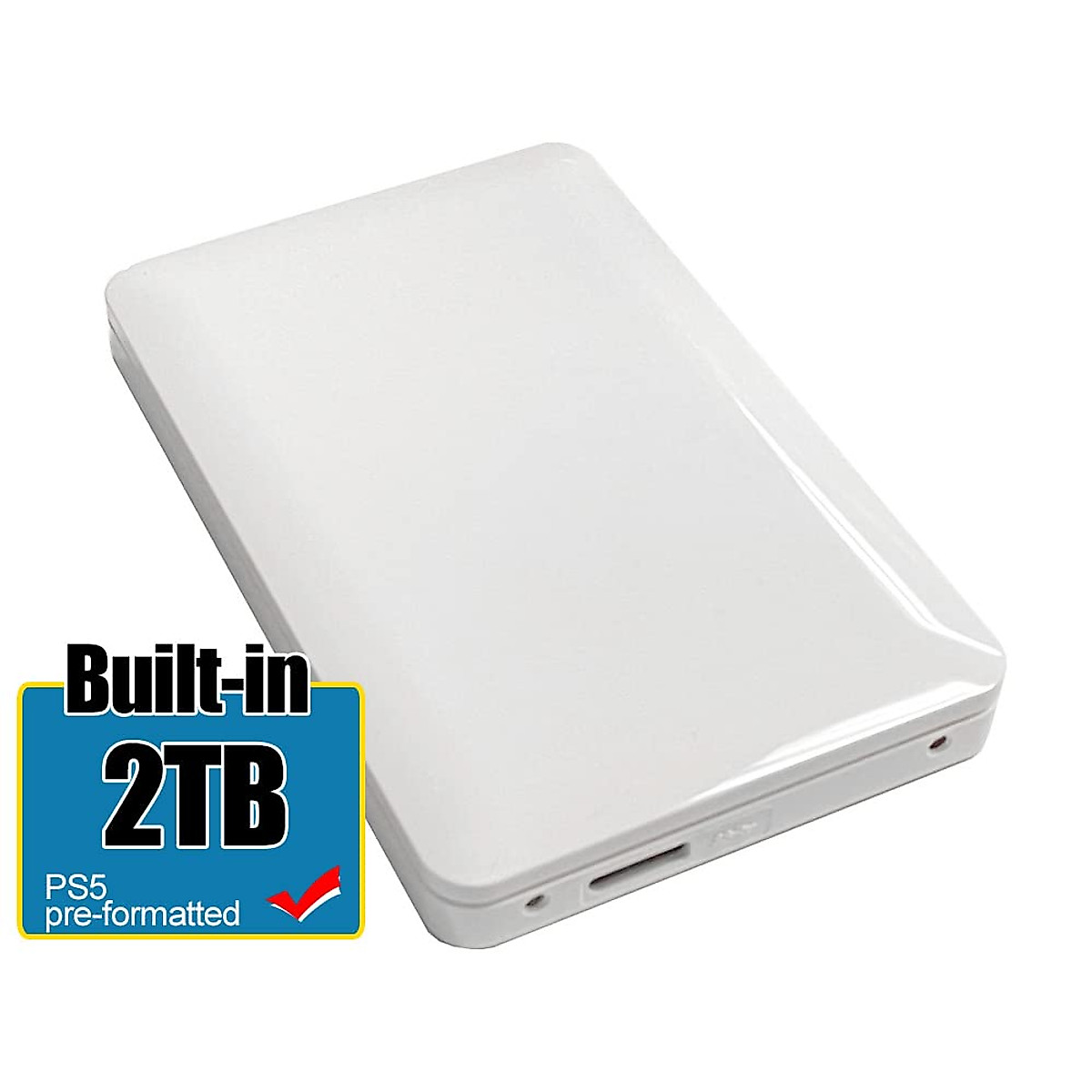 Avolusion HD250U3-Z1-PRO-WH 2TB USB 3.0 Portable External Gaming PS5 Hard Drive - White (for PS5 / PS4, Pre-Formatted) - 2 Year Warranty