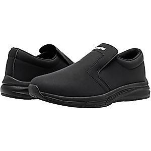 LARN SAFETY Men Slip-Resistant Chef Shoes Waterproof Kitchen Work Footwear Restaurant Hospital Nursing Garden(Black/9.5US)