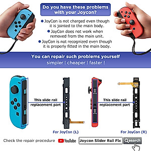 GeeRic, Joycon Joystick Replacement, 34 PCS Joycon Repair Kit Compatible with Switch OLED, Joycon Repair Kit Joystick Replacement Parts Set Compatible with Switch