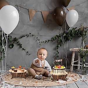 Zopeal Wooden Cupcake Stand Decoration Woodland Cupcake Stand Western Themed Cake Stand Rustic Camping Party Cake Holder for Woodland Baby Shower Decorations Forest Safari Birthday Party Supplies