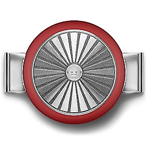 Smeg Cookware 11-Inch Red Deep Pan with Lid