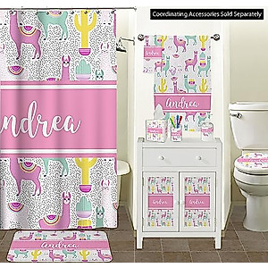 RNK Shops Llamas Waste Basket - Double Sided (White) (Personalized)