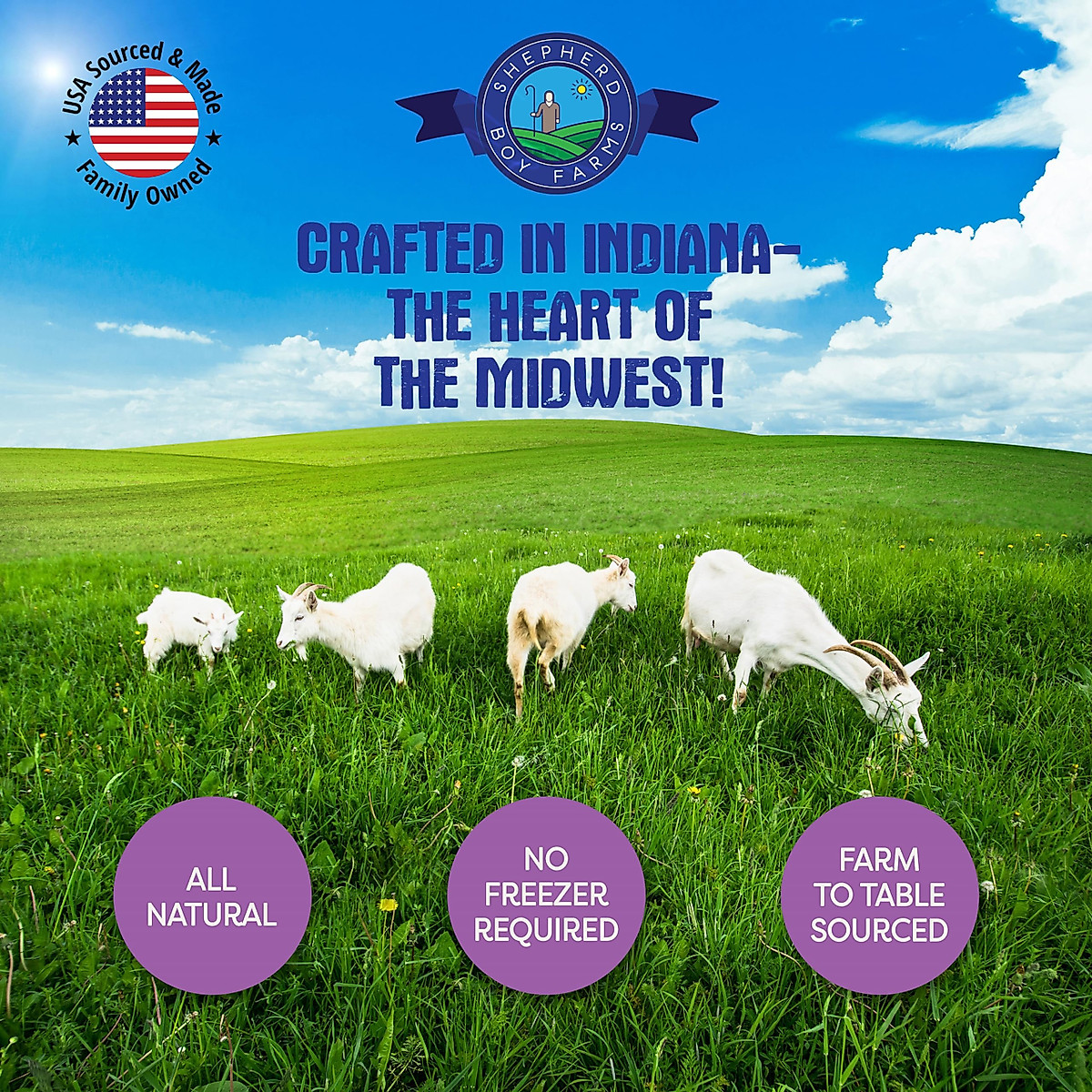 Shepherd Boy Farms Freeze Dried Raw Goats Milk with Probiotics for Dogs & Cats (Classic), High Protein, Digestible Goat Milk Powder for Sensitive Stomachs, Raw Nutrition, Food Toppers - Makes 16 FL OZ