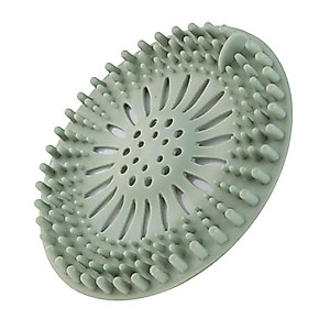 Shower Drain Cover TPR Sink Hair Catcher Stopper Drain Strainer Bath Shower Plug Hole Hair Catcher Kitchen Sink Drain Strainer for Kitchen Bathroom Bathtub (Blue)