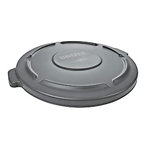 Rubbermaid Commercial Products BRUTE Heavy-Duty Round Trash/Garbage Lid, Gray, Compatible with the 44-Gallon Rubbermaid BRUTE Trash Can, Pack of 4