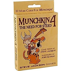 Munchkin 4 – The Need For Steed Card Game Expansion |112-Card Expansion | Adult, Kids, & Family Game | Fantasy Adventure RPG | Ages 10+ | 3-6 Players | Avg Play Time 120 Min | From Steve Jackson Games