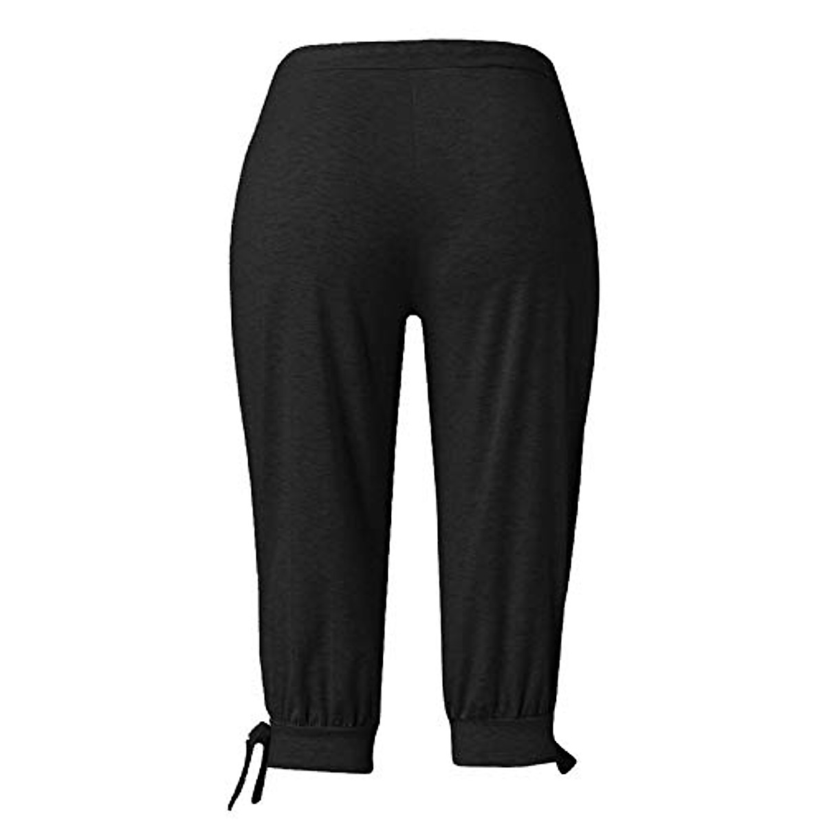 SNOWSONG Women's Drawstring Capri Pajama Pants Cropped Lounge Pants with Pockets Harem Pants