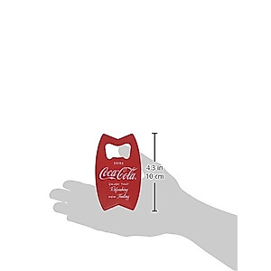 Tablecraft Stainless Steel Coca-Cola Bottle Opener Fridge Magnet, Red