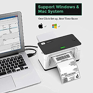 MUNBYN Thermal Label Printer 4x6, with Label Holder, High Speed Direct USB Thermal Barcode 4×6 Shipping Label Printer Marker Writer Machine