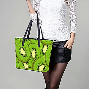 Womens Handbag Kiwi Pattern Leather Tote Bag Top Handle Satchel Bags For Lady