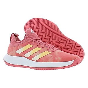 adidas Women's Defiant Generation Tennis Shoe, Hazy Rose/Acid Orange/Cream White, 8.5