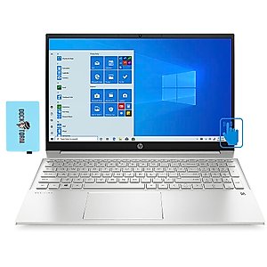 HP Pavilion 15t-eg Business Laptop 15.6" Touch FHD 60Hz IPS Display (Intel i7-1255U 10-Core, 16GB RAM, 1TB PCIe SSD, Intel Iris Xe, WiFi, Fingerprint, Backlit KYB, BT 5.2, Win 11 Pro) w/Hub