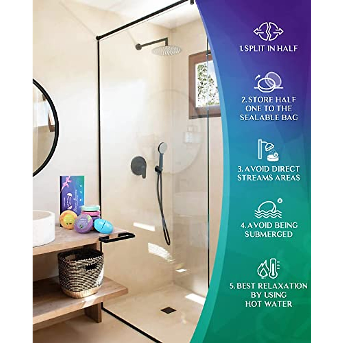 POPCHOSE Shower Steamers Aromatherapy - Bath Bomb Shower Tablets 8 Pack, Self Care & SPA Relaxation - Stocking Stuffers Christmas Gifts for Women and Mom Who Has Everything, Birthday Valentines Gift