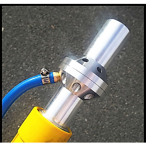 Sandblasting Machine Dedicated 4/8/10/12mm Boron Carbide Water Sandblasting Gun Nozzle, 40mm Thread Diameter Double Inlet Wear-resistant Sandblasting Gun Head (Color : Inner hole 6mm)