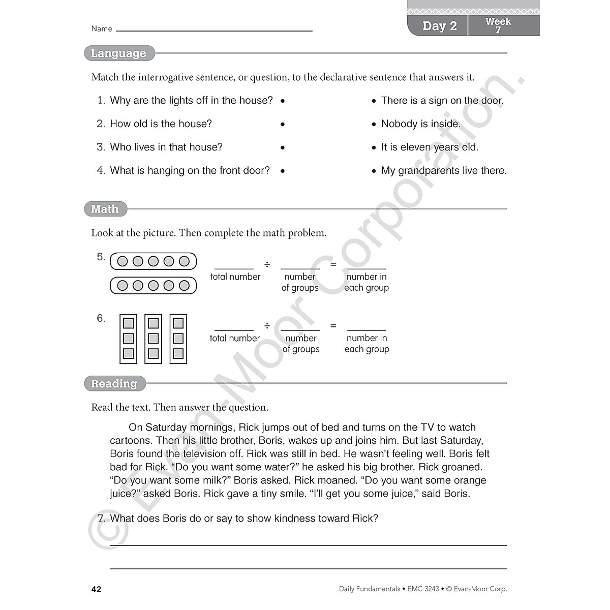 Evan-Moor Daily Fundamentals, Grade 3