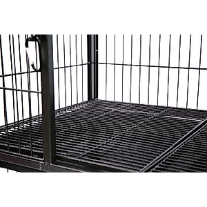 Homey Pet New 2 Levels 31" Crate with Durable Plastic Black Tray and Caster (Cage)