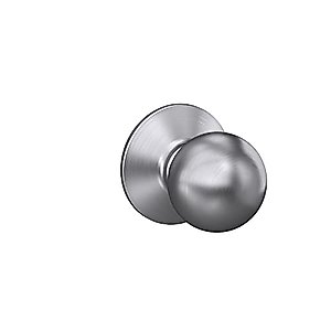 Schlage F10 CSV ORB 626 Commercial Series Orbit Door Knob, Hall & Closet Passage Lock, Satin Chrome