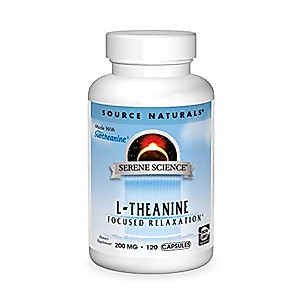 SOURCE NATURALS Serene Science L-Theanine 200 Mg Capsule, 120 Count