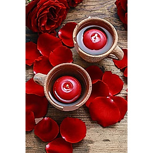 Bolsius Unscented 1.75" Floating Candles – Set of 20 Red Floating Candles – Cute and Elegant Burning Candles – Candles with Nice and Smooth Flame – Party Accessories