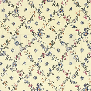 Yifasy 19.7ft Roll Flower Wallpaper Self-Adhesive Wall Decor Peel Stick Furniture Liner Redo Countertops Drawer Chests (236x17.7 Inch)