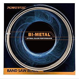 POWERTEC 93-1/2 Inch Bi-Metal Bandsaw Blades, 1/2" x 14 TPI Metal Cutting Band Saw Blades for Wen, Delta, Grizzly, Rikon, Craftsman, Jet, Shop Fox & Ridgid 14" Band Saw for Woodworking, 1pk (13290)