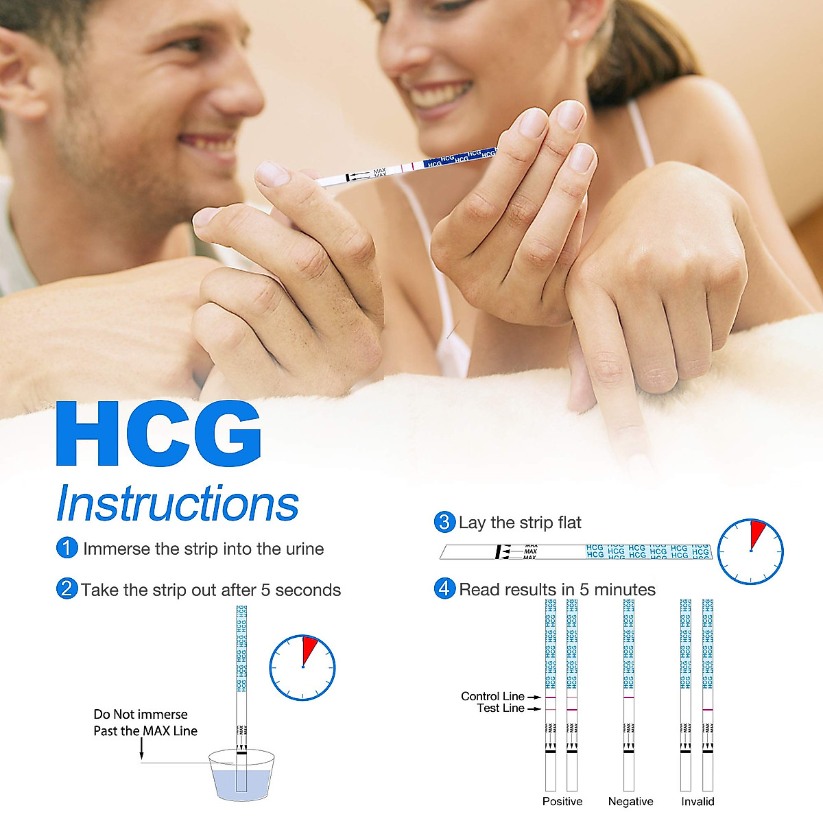 MomMed Ovulation Predictor Kit (HCG25-LH100), with 25 Pregnancy Test and 100 Ovulation Test Strips, Easy to Use Ovulation and Pregnancy Tests with 125 Urine Cups, Accuracy Fertility Test, OPK Test