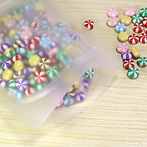 100 PCS Frosted Matte Clear Stand Up Zip Seal Bags (10x15cm (4x6"))