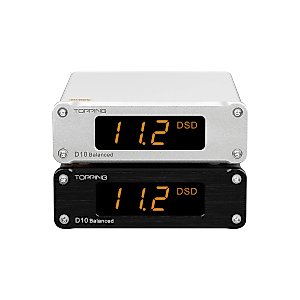 TOPPING D10 Balanced Mini USB DAC CSS XMOS XU208 ES9018K2M OPA2134 Audio Amplifier Decoder Sliver