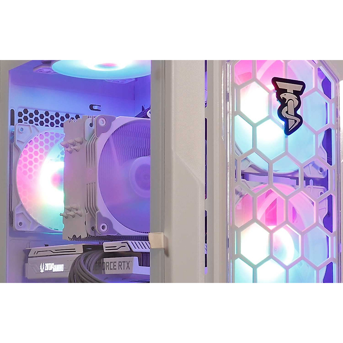 ViprTech Ghost Gaming PC Desktop Computer - AMD Ryzen 5 5600G (12-LCore 4.4Ghz), RTX 3060 12GB, 16GB DDR4 RAM, 512GB NVMe SSD, VR-Ready, Streaming, WiFi, RGB, Windows 11, Warranty, White