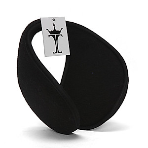 TOP HEADWEAR Wrap Around Fleece Winter Earmuff Ear Warmer Cover, Black