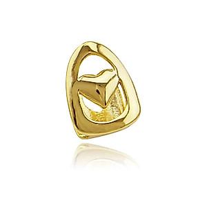 6PC 18K Plated Gold Grillz Mouth Teeth Top Tooth Single Grill Cap for Teeth Mouth Party Accessories Teeth Grills