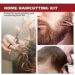 Wahl Home Haircutting Kit Essentials Featuring Barbers Haircutting Cape, Styling Comb, Scissors with Blade Guard, Neck Duster, Spray Bottle, & Soft Pouch Case – Model 03599