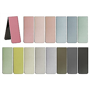 Magnetic Bookmarks Penta Angel 15Pcs Pure Color Magnet Page Markers Clips for Teacher Students Book Lovers School Home Office Graduation Gift (Pure Color)
