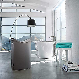 Blomus 65387 Laundry Bin, Silver, 42 x 66.5 x 66.5 cm, Grey