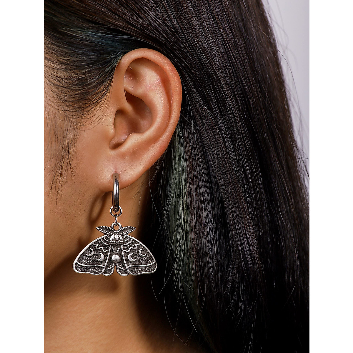 Sacina Goth Luna Moth Earrings, Butterfly Earrings, Goth Earrings, Halloween Earrings, Halloween Christmas Jewelry Gift For Women