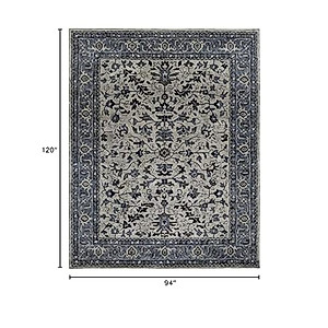 Hand Tufted Traditional Wool Area Rugs by Allen Home - Durable - 100% Wool - Living Room, Dining Room, Bedroom, and Entryway Area Rugs - 8’ x 10’ - Cabrina Gray